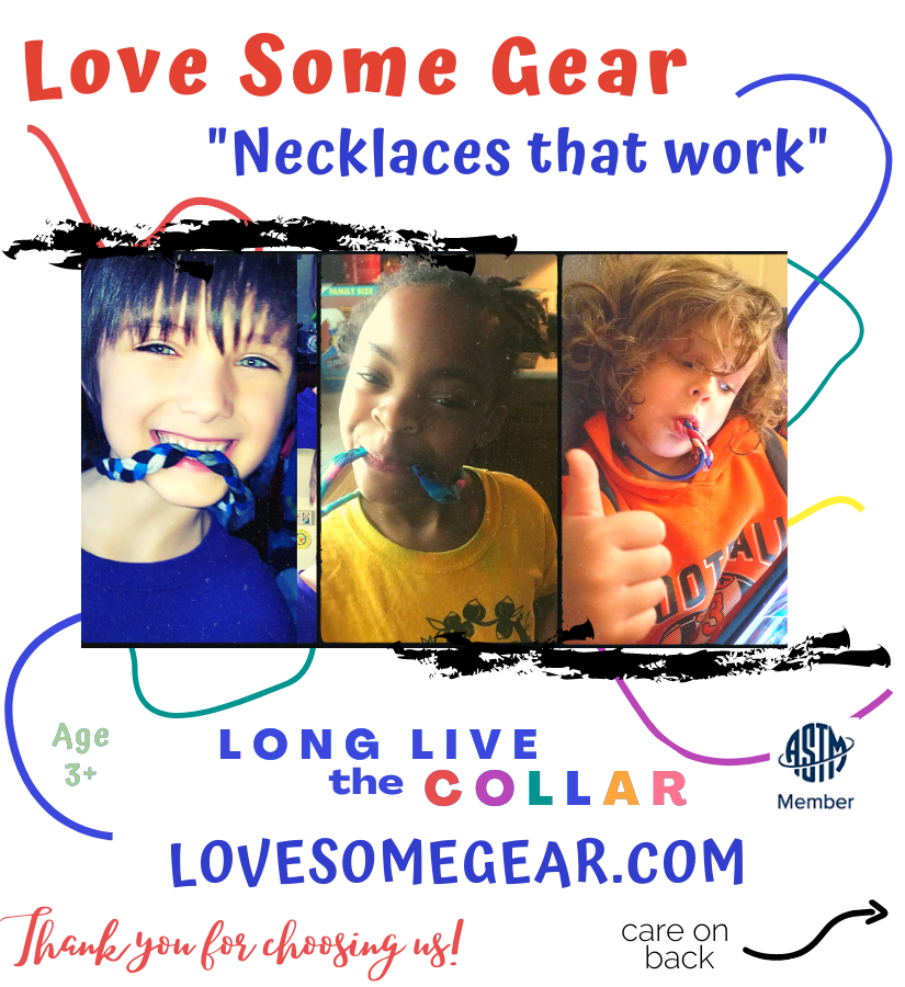 Fabric Chewy Necklace for autism, adhd, sensory processing and more ...